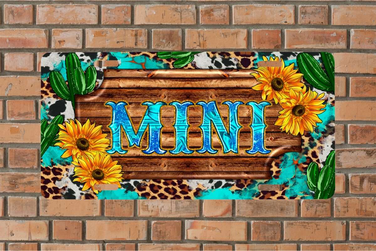 Western MINI License Plate | Wicked Transfers, LLC